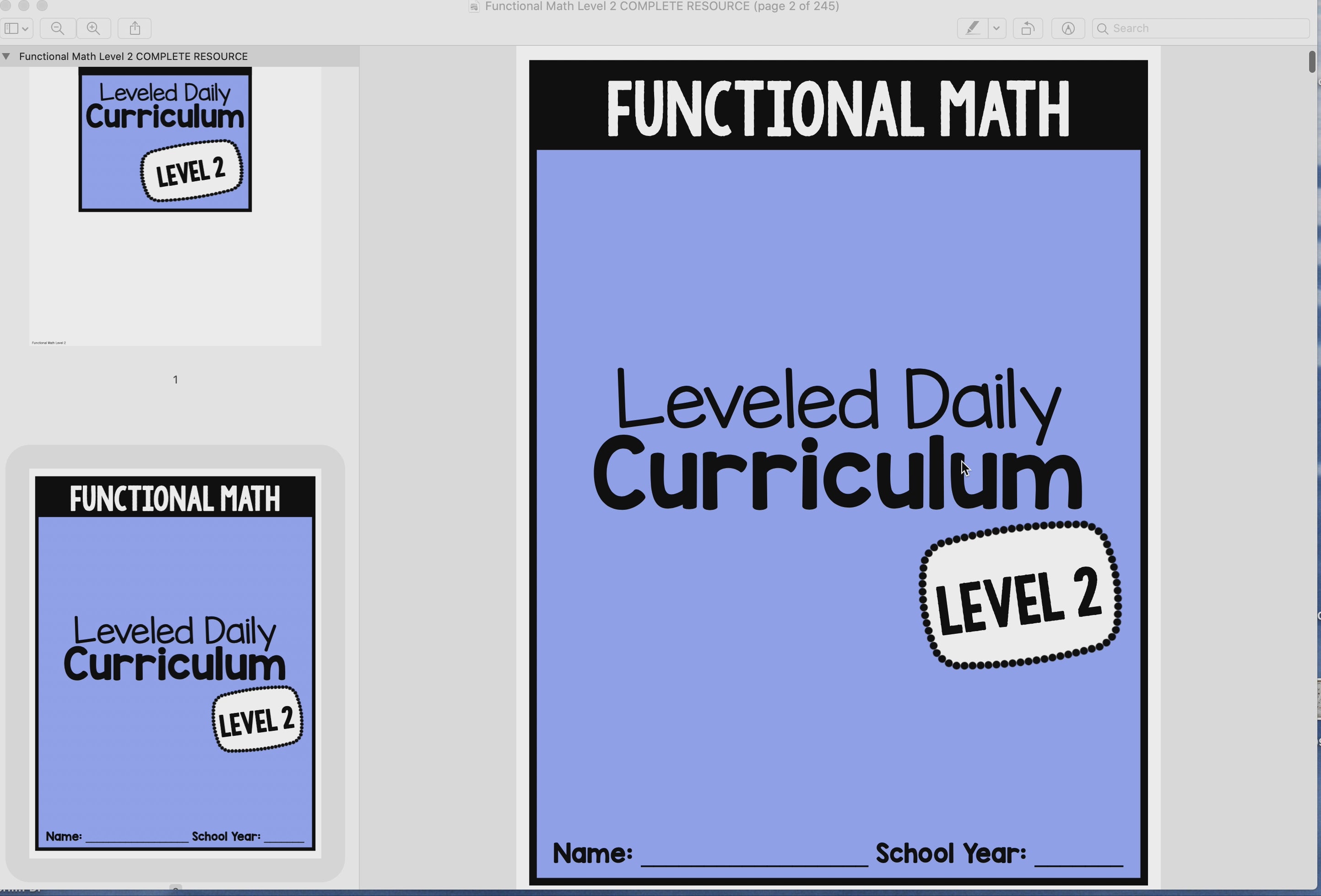 Functional Math Leveled Daily Curriculum {LEVEL 2} – The Autism Helper