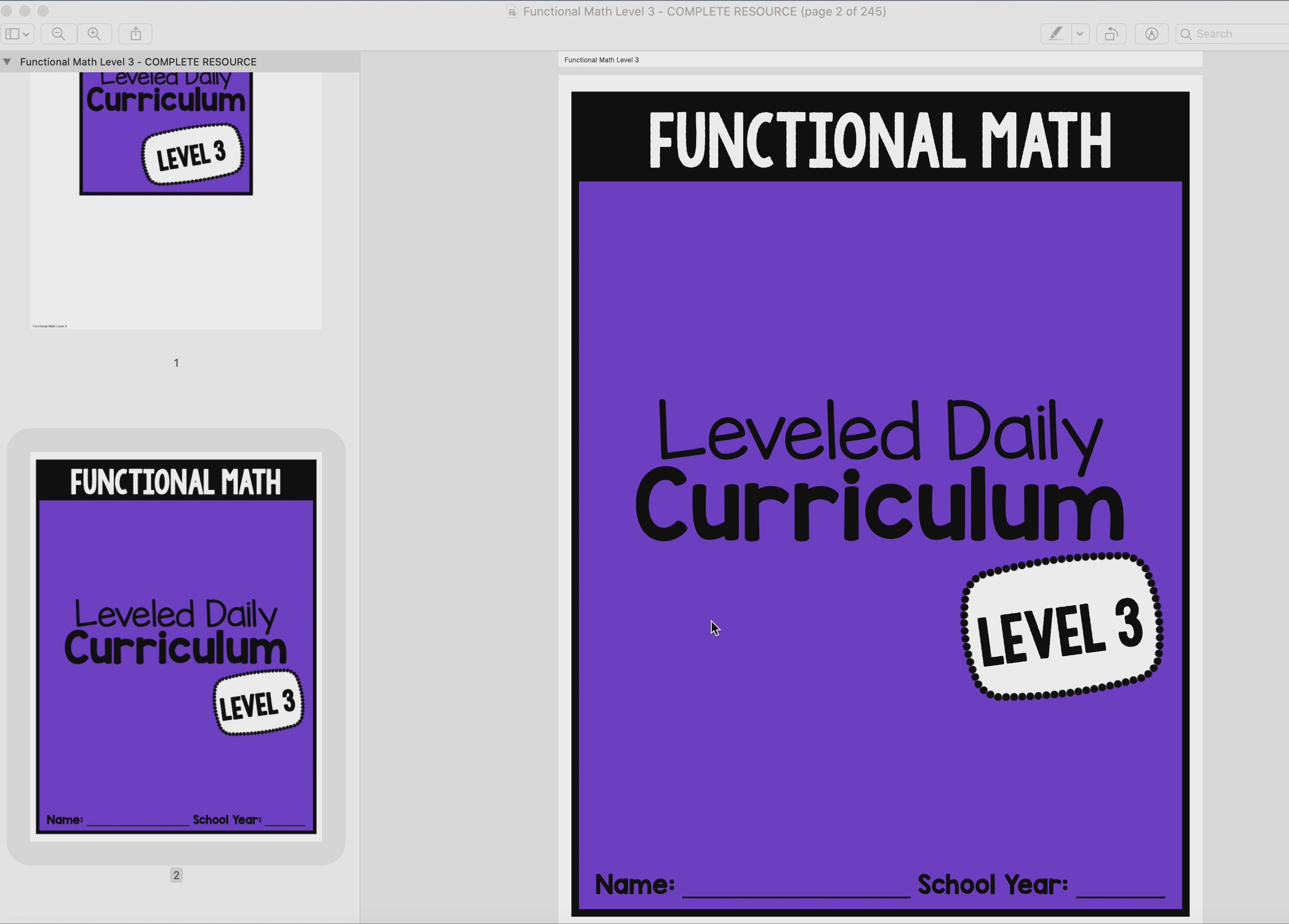 Functional Math Leveled Daily Curriculum {LEVEL 3} – The Autism Helper