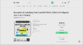Receptive & Labeling Task Card BUNDLE [ABLLS-R Aligned ALL C & G TASKS ...