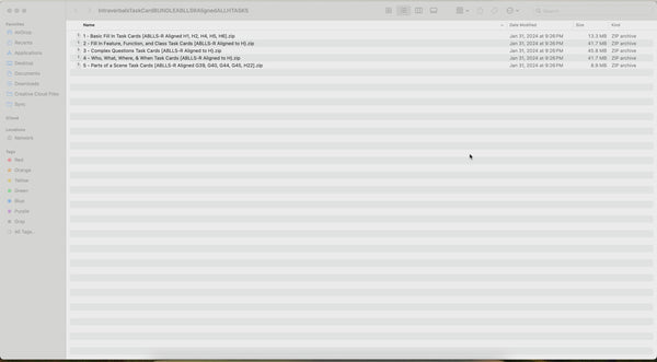 Intraverbals Task Card BUNDLE [ABLLS-R Aligned ALL H TASKS] – The ...