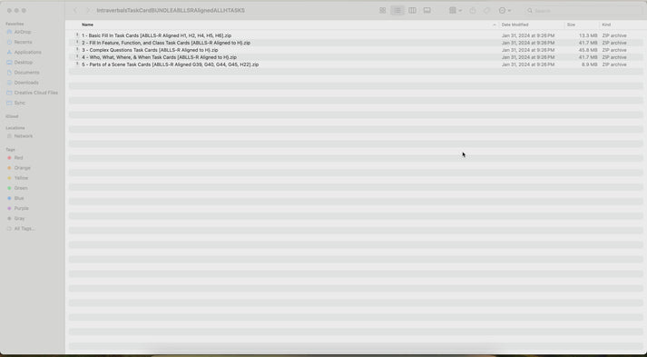 Intraverbals Task Card BUNDLE [ABLLS-R Aligned ALL H TASKS] – The ...