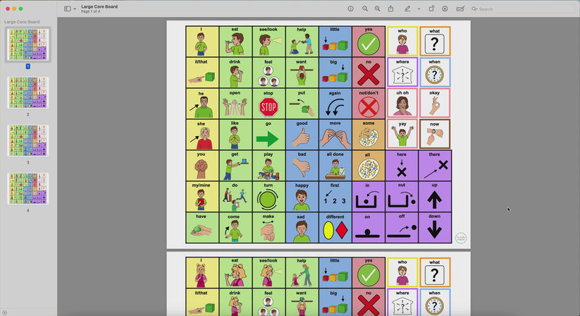Core Board Set – The Autism Helper