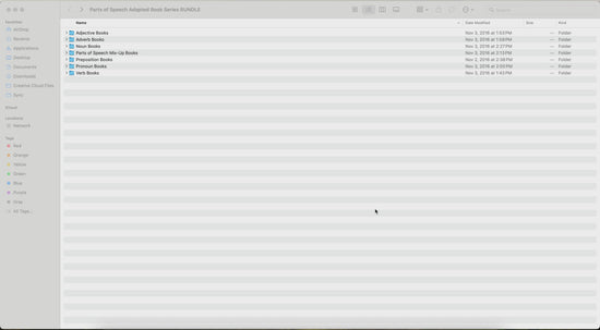 Parts of Speech BUNDLE Adapted Book Series – The Autism Helper