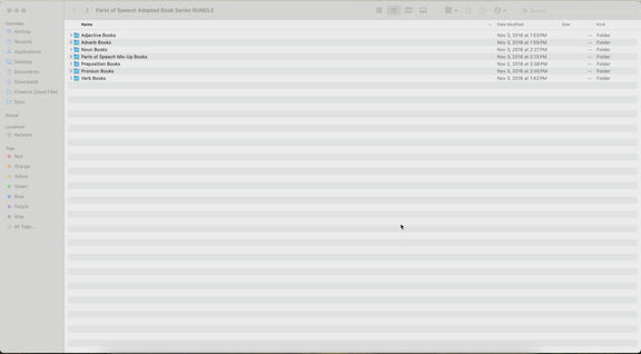 Parts of Speech BUNDLE Adapted Book Series – The Autism Helper