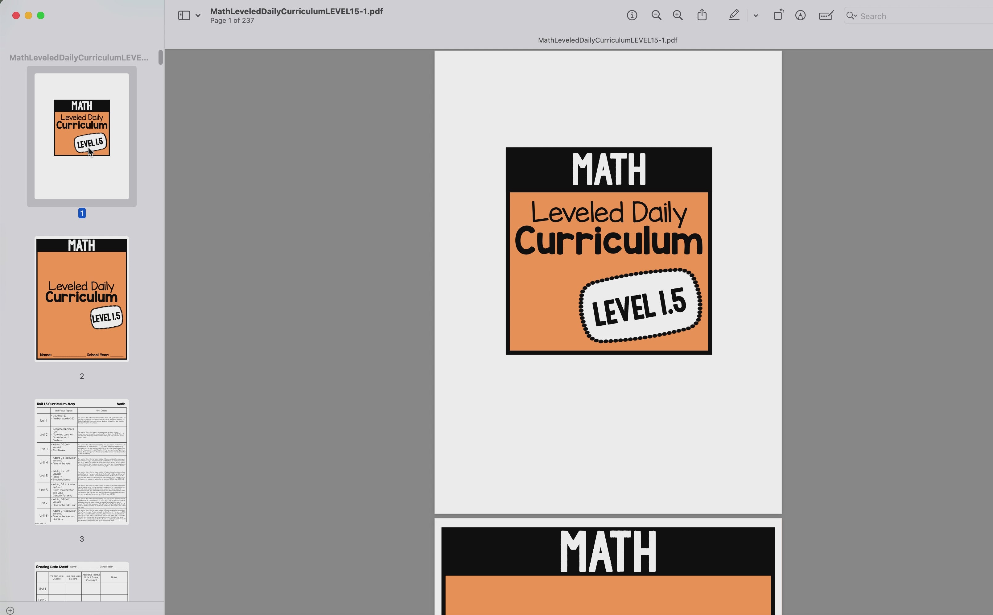 Math Leveled Daily Curriculum {LEVEL 1.5} – The Autism Helper