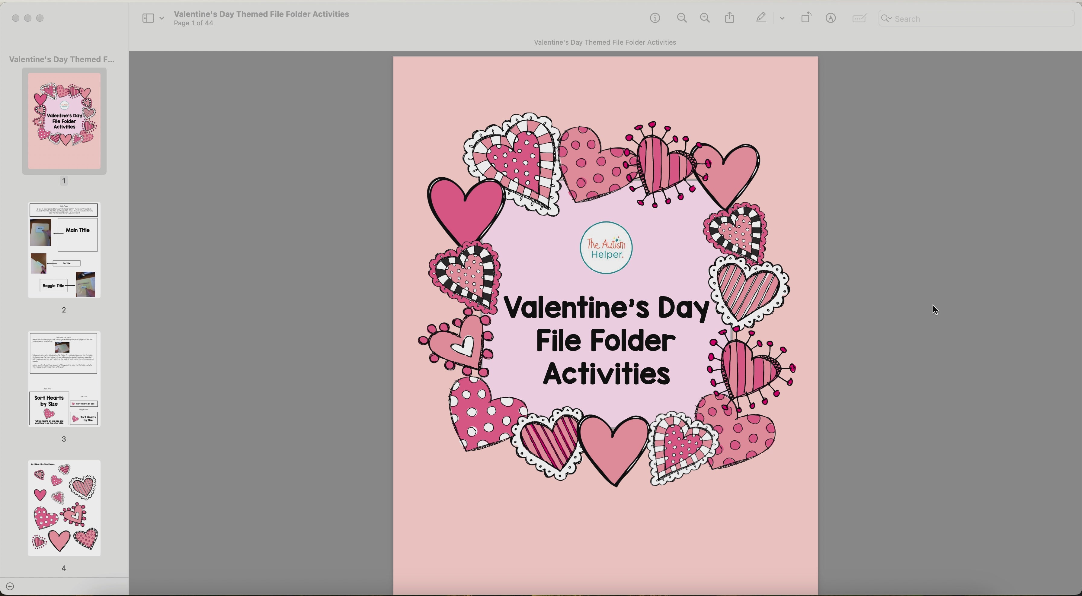 Valentine's Day File Folder Activities – The Autism Helper