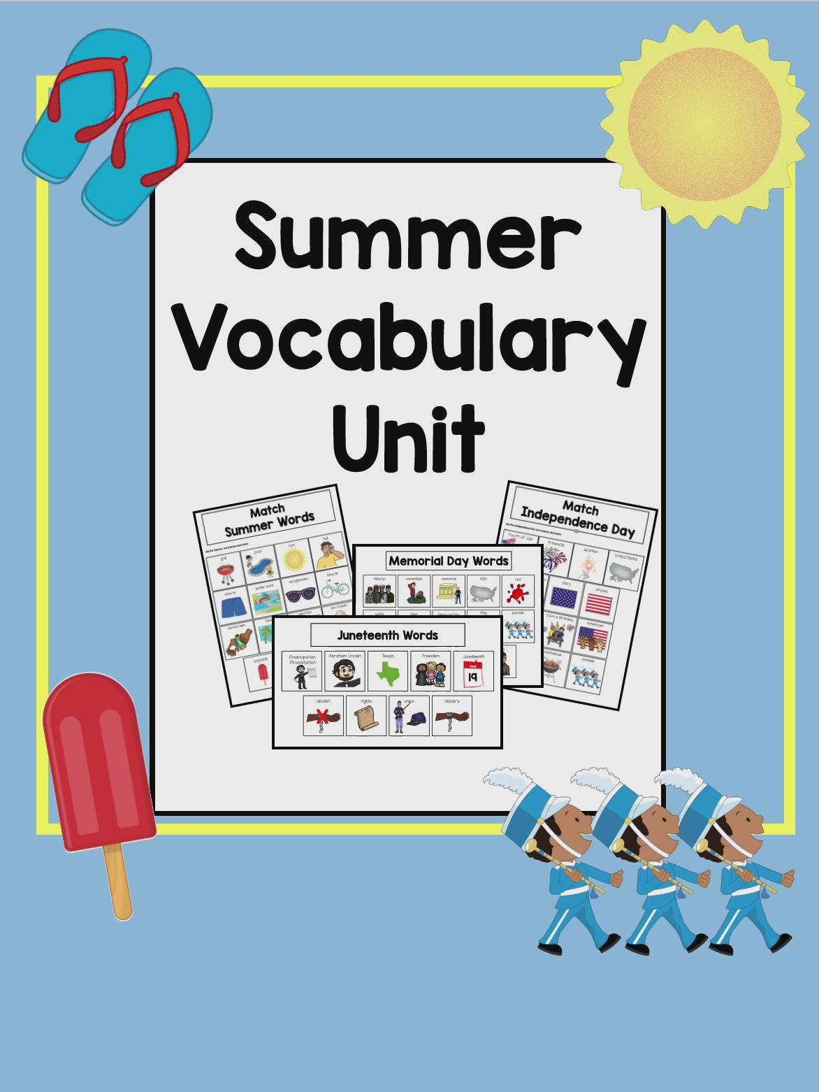 Summer Vocabulary Unit – The Autism Helper