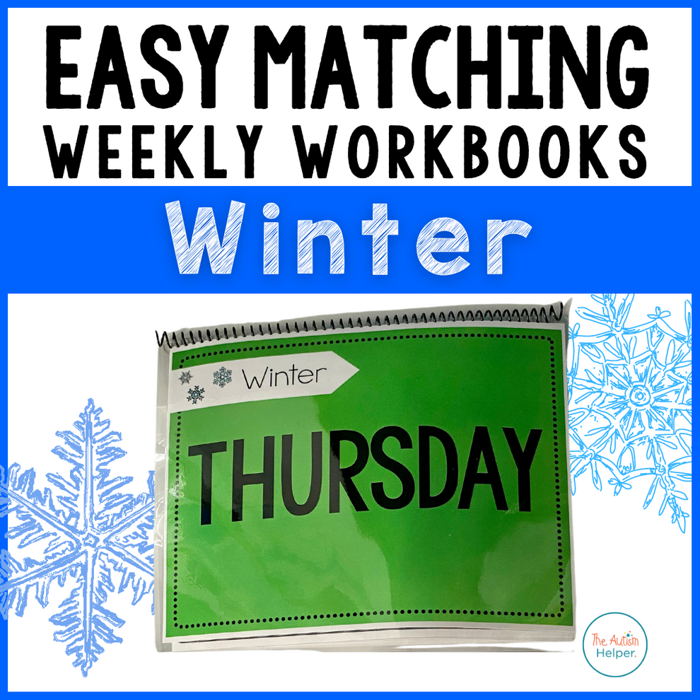 Easy Matching Weekly Workbooks - Winter Edition – The Autism Helper
