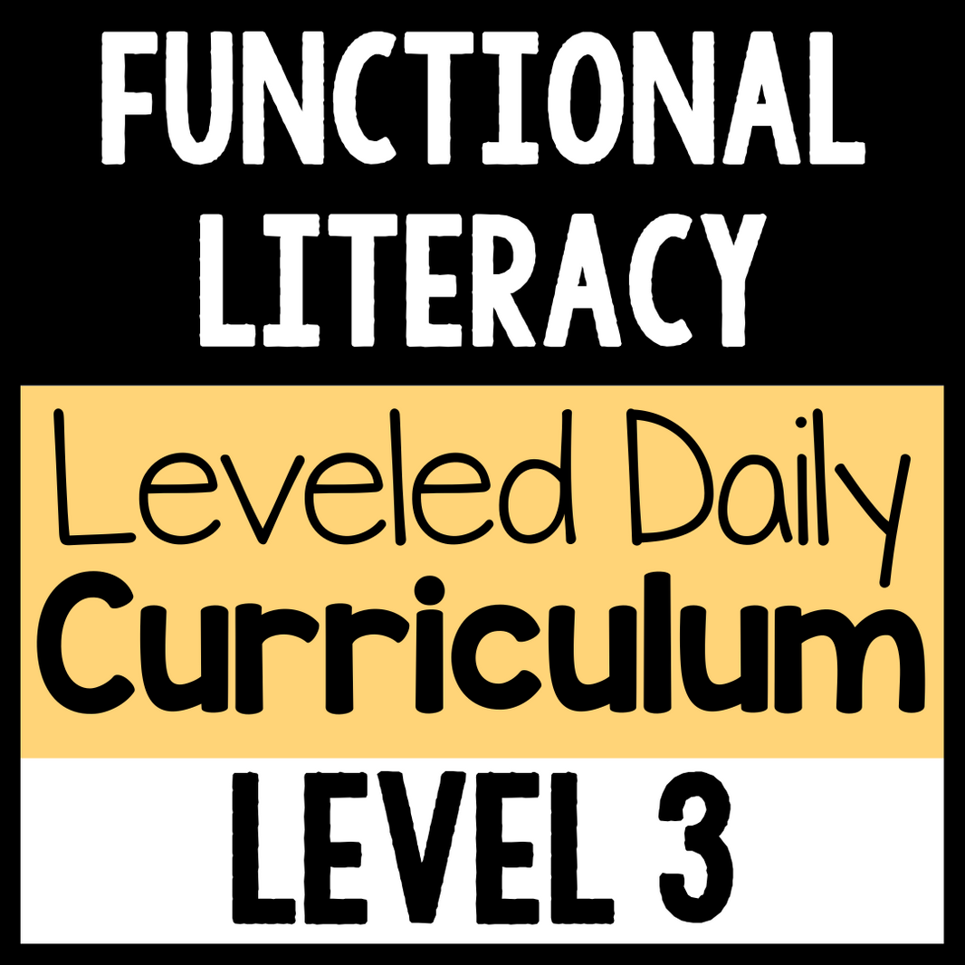 Functional Literacy Leveled Daily Curriculum – The Autism Helper