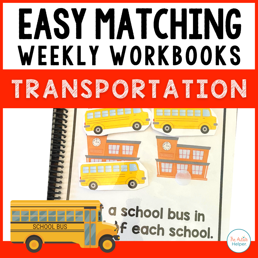 Easy Matching Weekly Workbooks - Transportation Edition – The Autism Helper