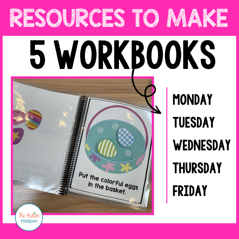 Easy Matching Weekly Workbooks Spring Edition The Autism Helper