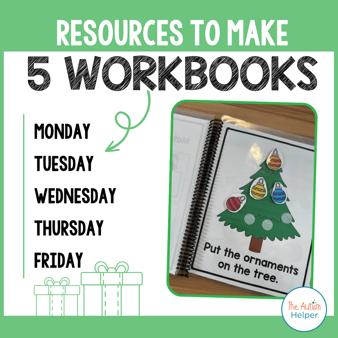Easy Matching Weekly Workbooks - Christmas Edition – The Autism Helper