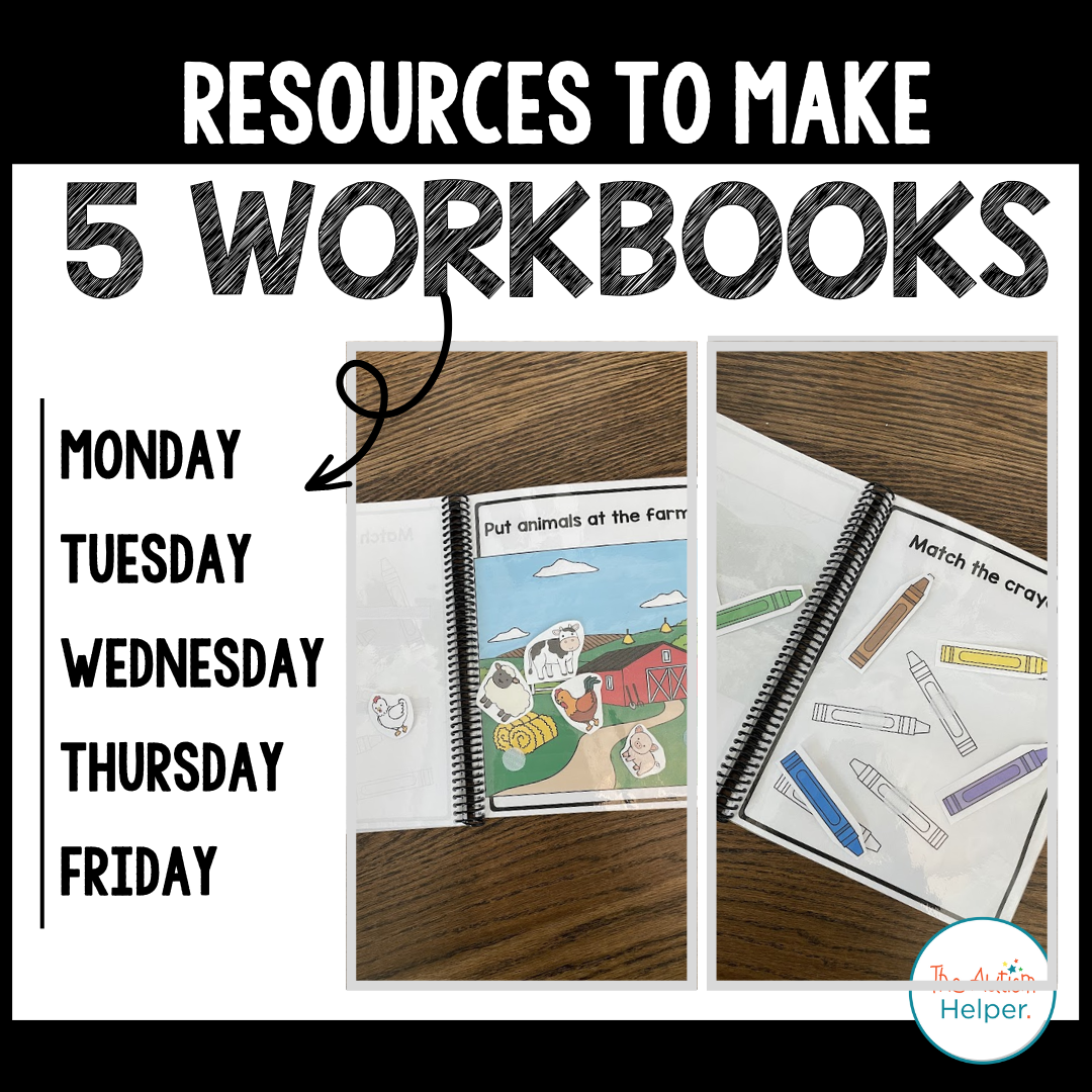 Easy Matching Weekly Workbooks – The Autism Helper