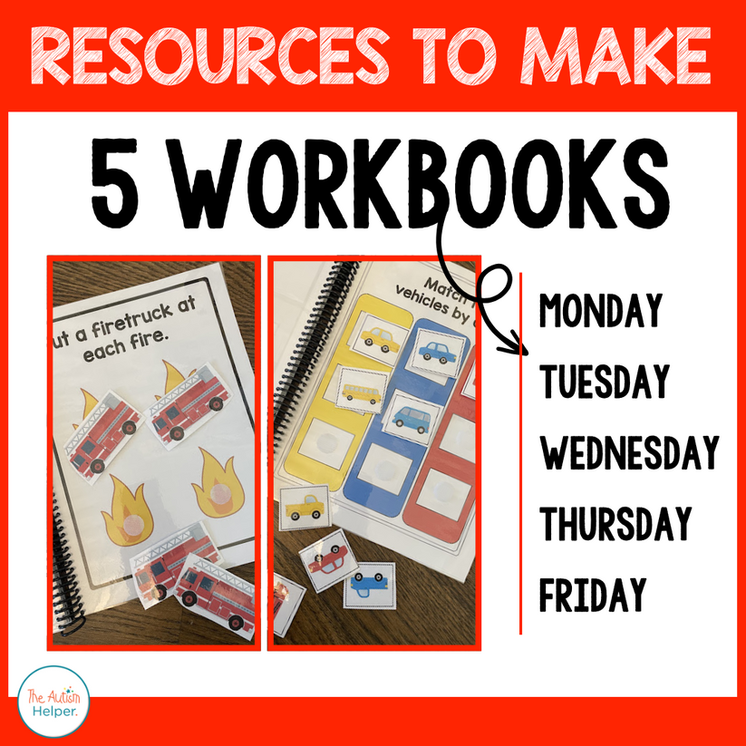 Easy Matching Weekly Workbooks - Transportation Edition – The Autism Helper