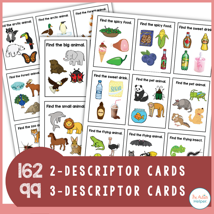 Receptive Describing Task Cards – The Autism Helper