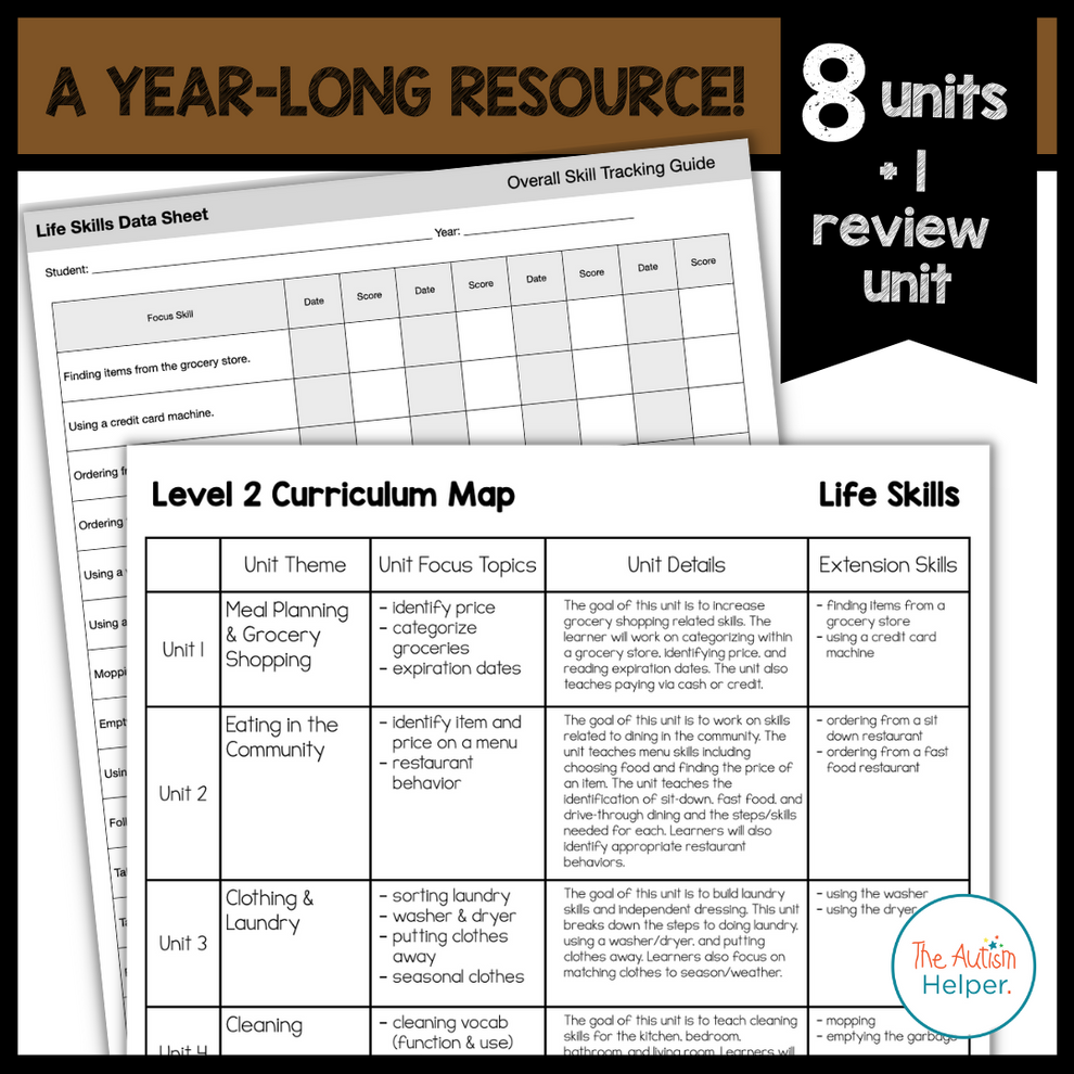 Life Skills Leveled Daily Curriculum {LEVEL 2} – The Autism Helper