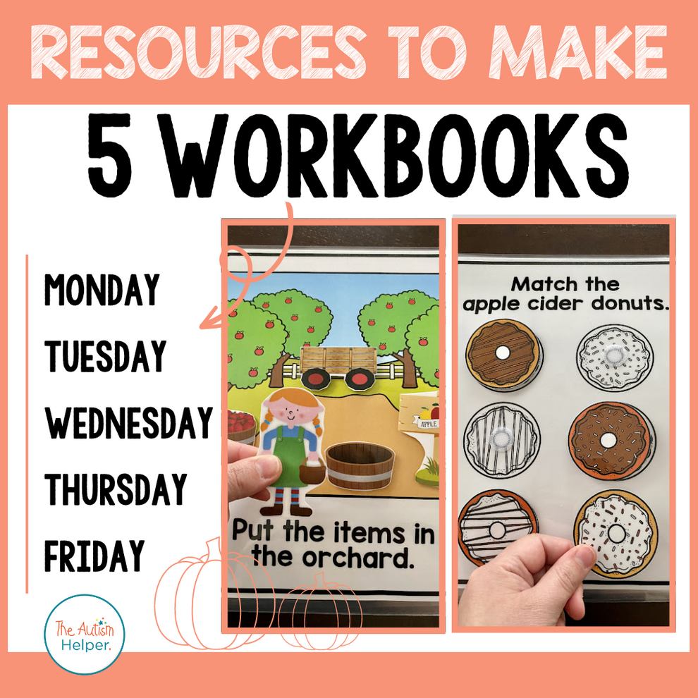 Easy Matching Weekly Workbooks - Fall Edition – The Autism Helper