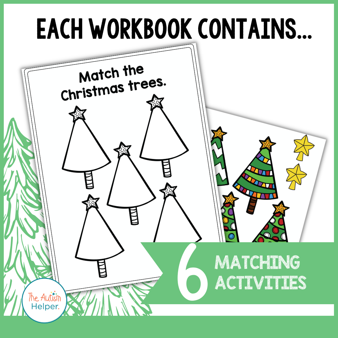 Easy Matching Weekly Workbooks - Christmas Edition – The Autism Helper