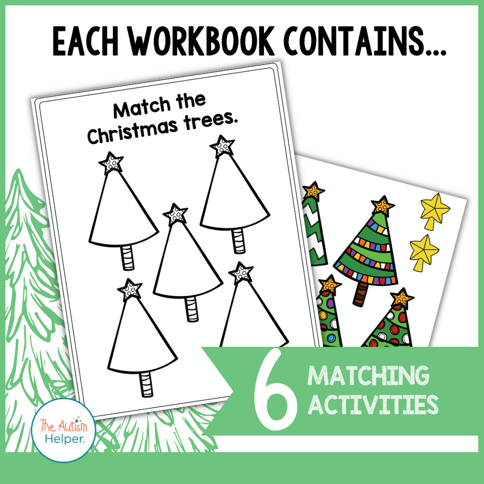 Easy Matching Weekly Workbooks - Christmas Edition – The Autism Helper