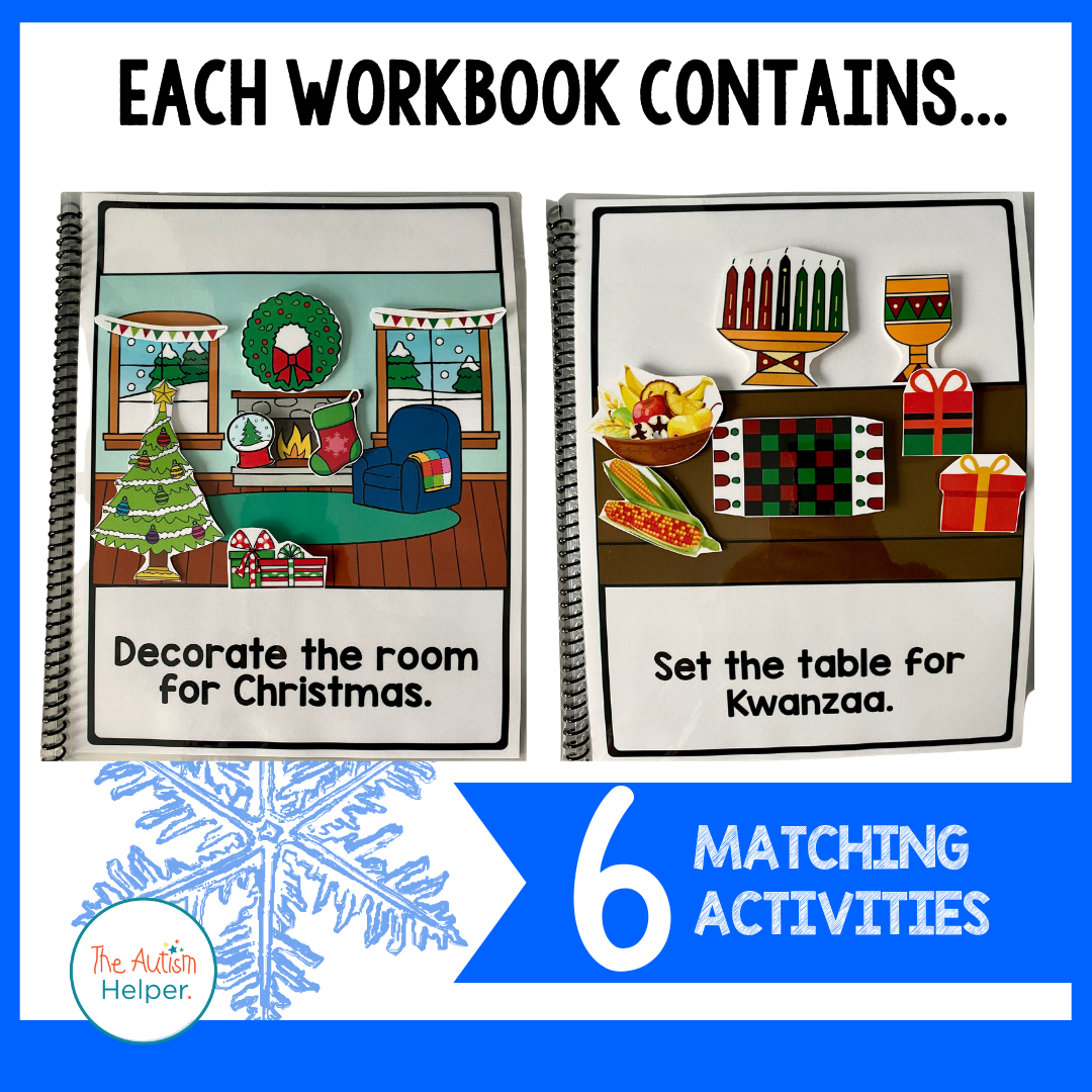 Easy Matching Weekly Workbooks - Winter Edition – The Autism Helper