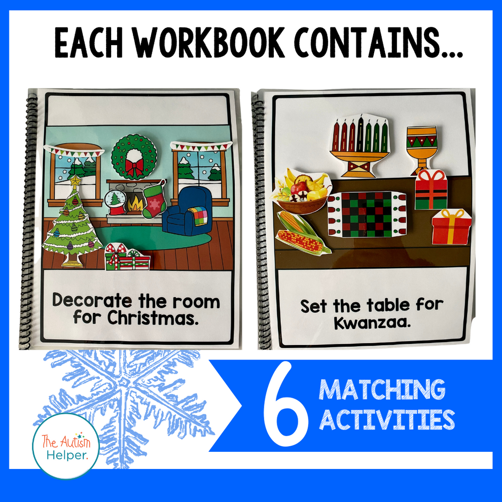 Easy Matching Weekly Workbooks - Winter Edition – The Autism Helper