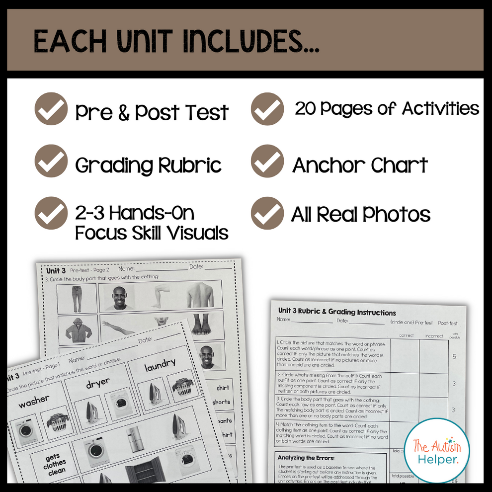 Life Skills Leveled Daily Curriculum {LEVEL 1} – The Autism Helper