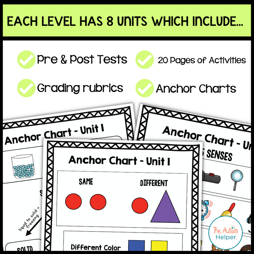 Science Leveled Daily Curriculum {BUNDLE} – The Autism Helper