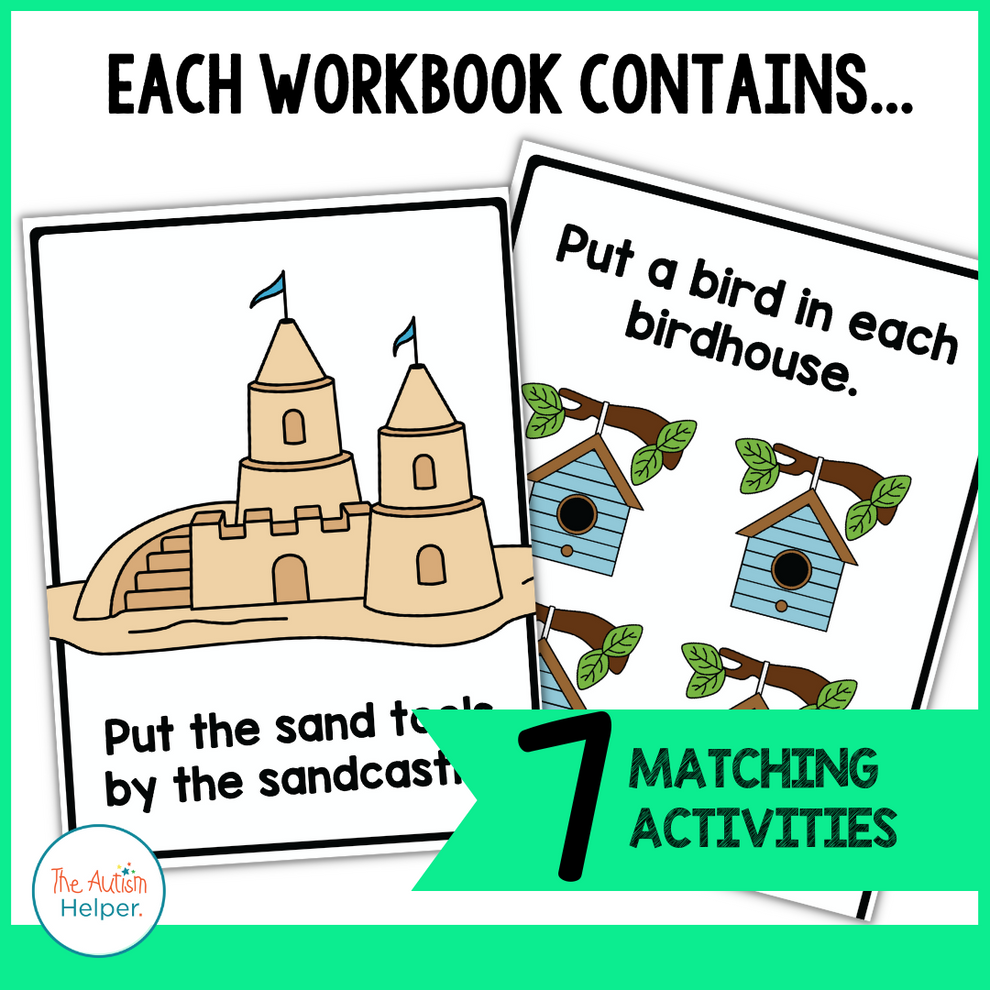 Easy Matching Weekly Workbooks - Summer Edition – The Autism Helper