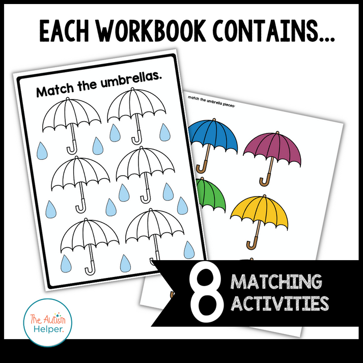 Easy Matching Weekly Workbooks – The Autism Helper