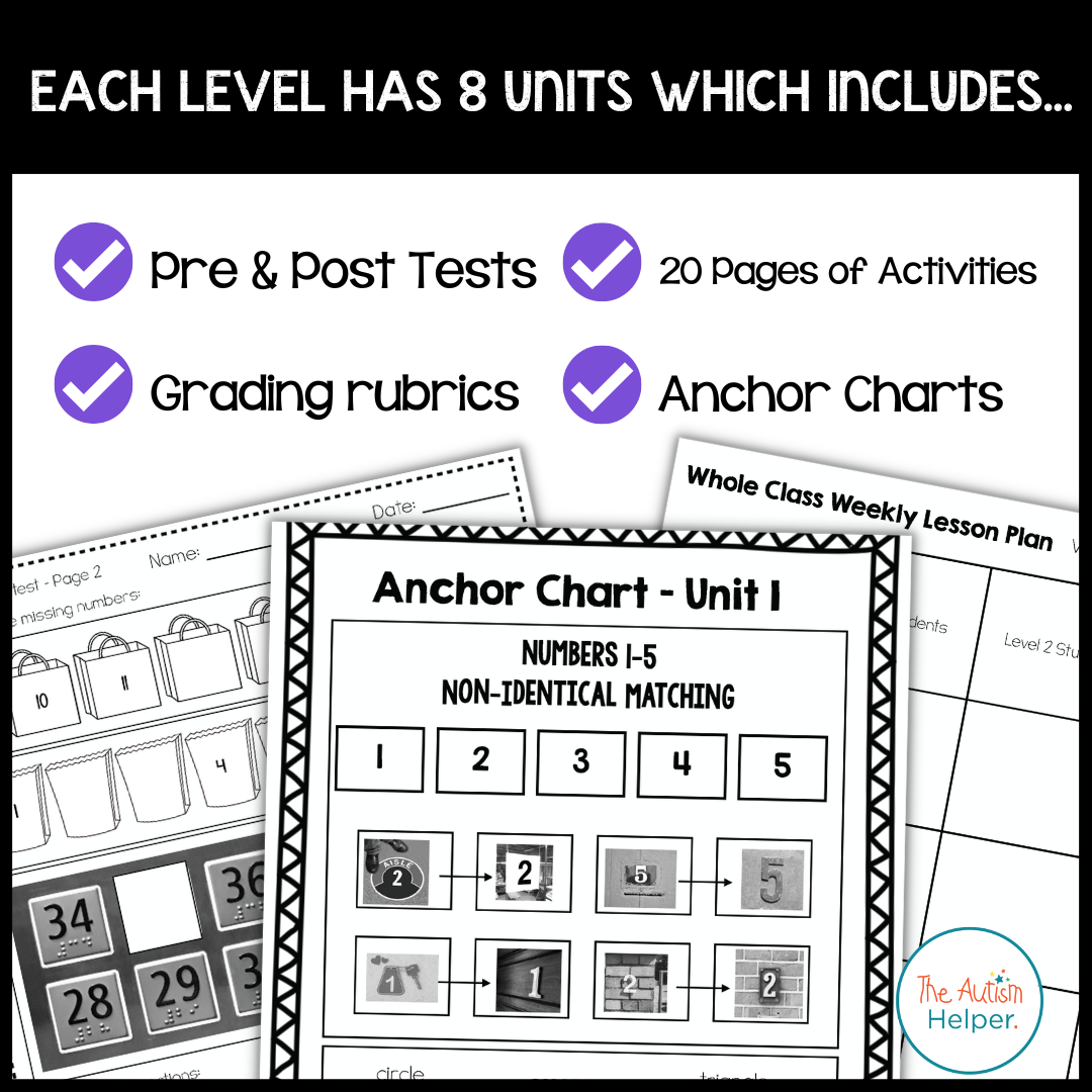 Functional Math Leveled Daily Curriculum {BUNDLE} – The Autism Helper