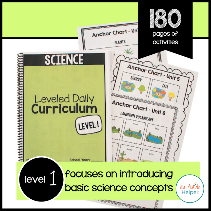 Science Leveled Daily Curriculum {LEVEL 1} – The Autism Helper