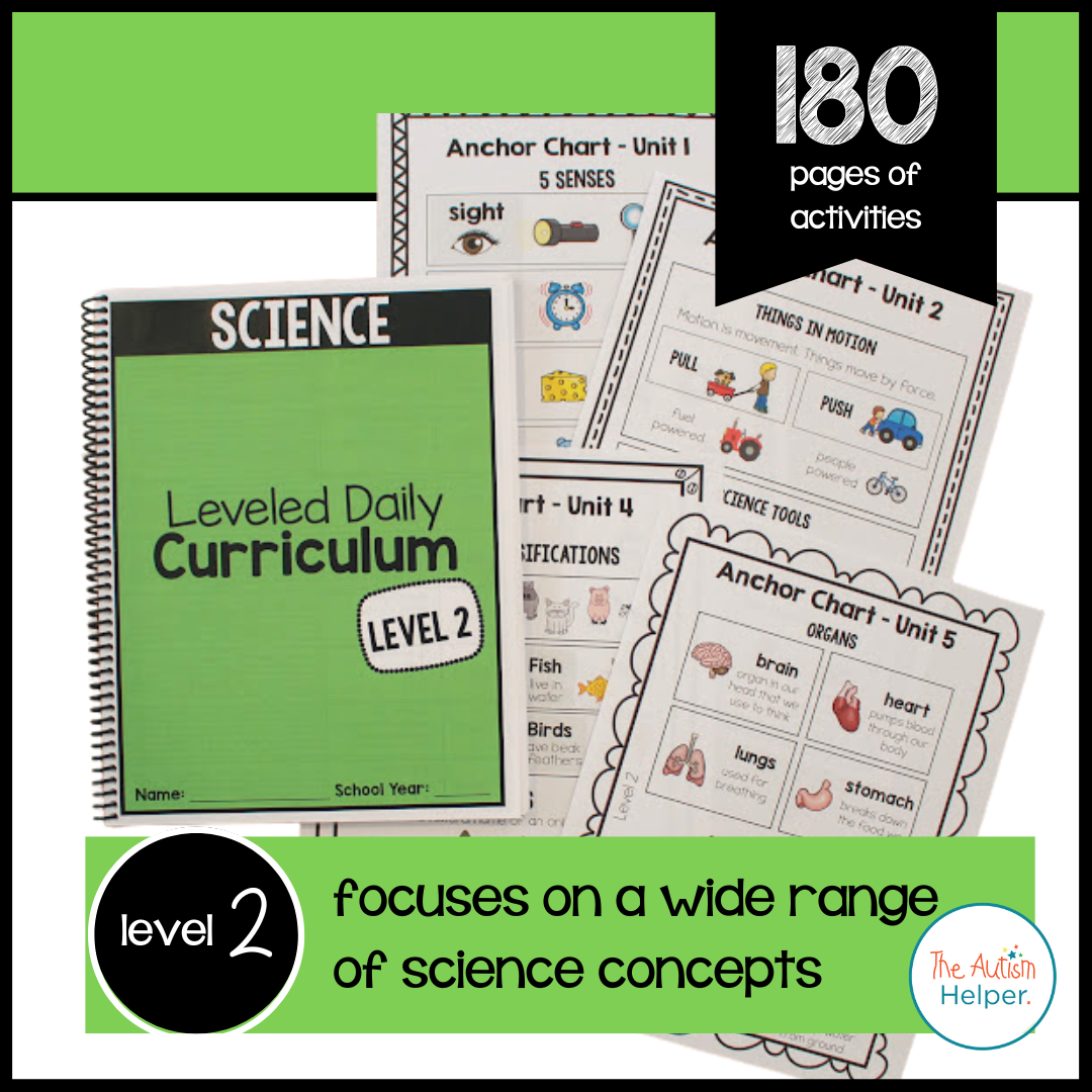 Science Leveled Daily Curriculum {LEVEL 2} – The Autism Helper