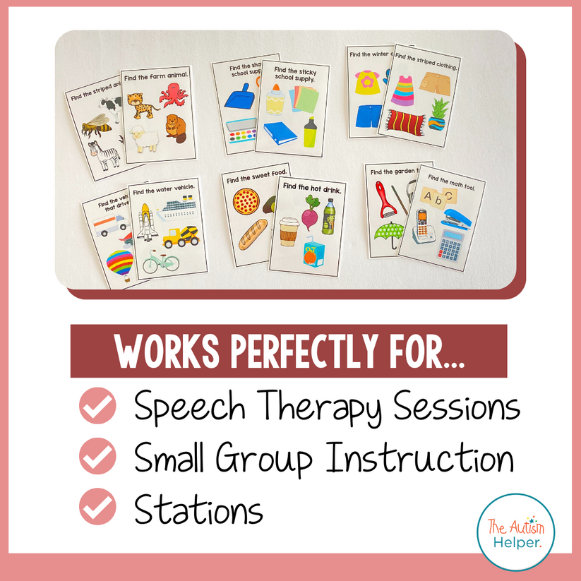Receptive Describing Task Cards – The Autism Helper