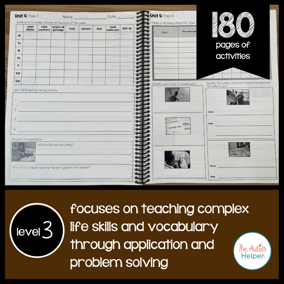 Life Skills Leveled Daily Curriculum {LEVEL 3} – The Autism Helper
