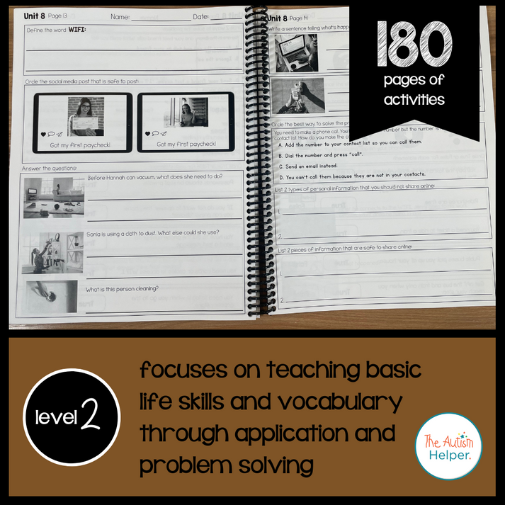 Life Skills Leveled Daily Curriculum {LEVEL 2} – The Autism Helper