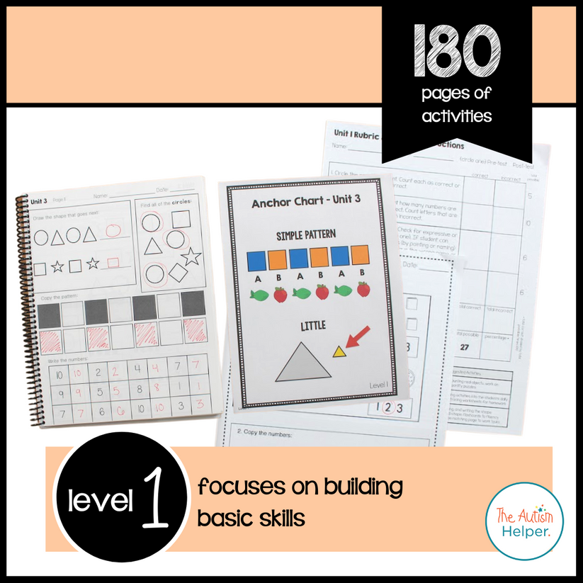 Math Leveled Daily Curriculum {LEVEL 1} – The Autism Helper