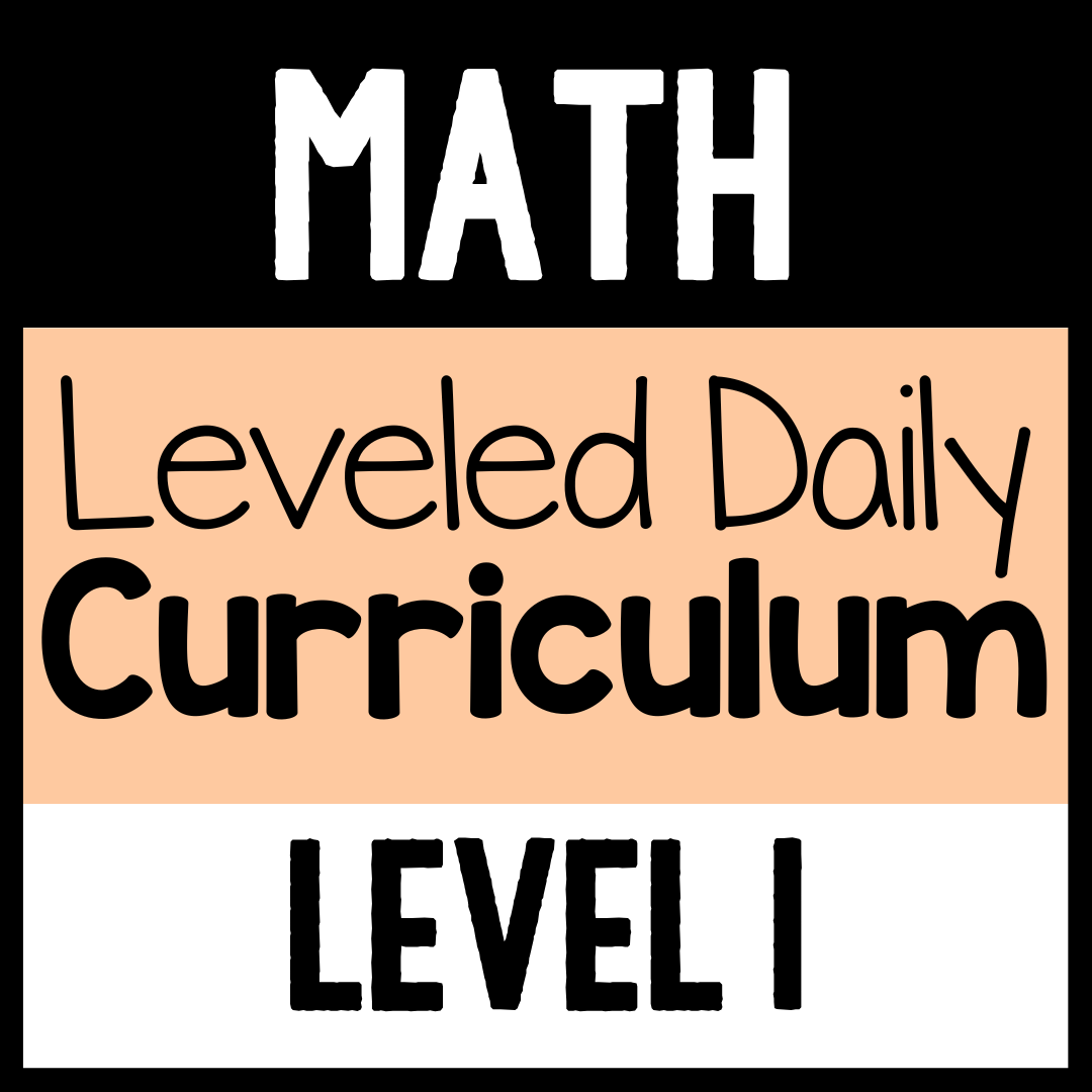 Math Leveled Daily Curriculum {LEVEL 1} – The Autism Helper