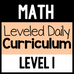 Math Leveled Daily Curriculum {LEVEL 1} – The Autism Helper