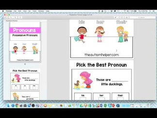 Parts of Speech BUNDLE Adapted Book Series – The Autism Helper