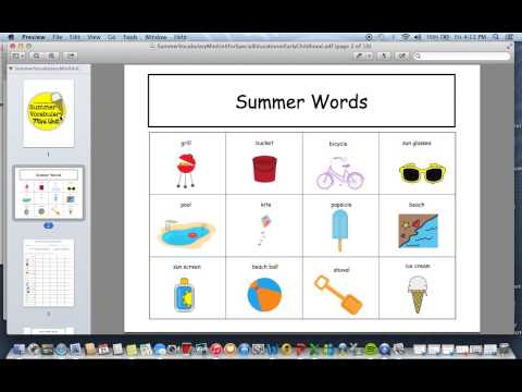 Summer Themed Vocabulary Mini Unit – The Autism Helper