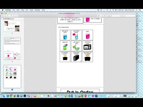 Cooking Sequencing File Folder Activities – The Autism Helper