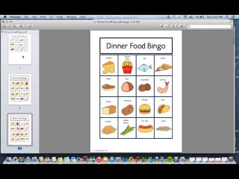 Dinner Food Bingo – The Autism Helper