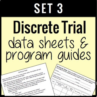 Editable Discrete Trial Data & Goal Sheets Set 3 – The Autism Helper
