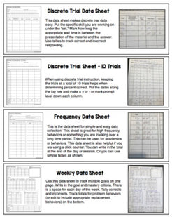Editable Special Education Data Sheets – The Autism Helper