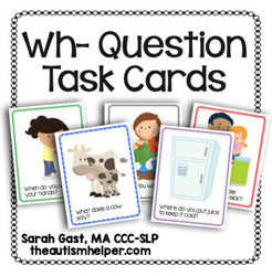 Wh-Question Task Card Set – The Autism Helper