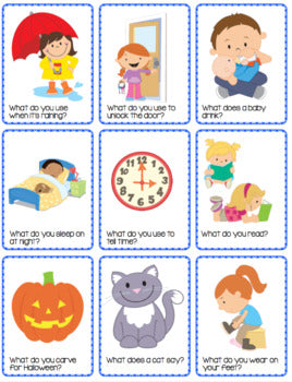 Wh-Question Task Card Set – The Autism Helper
