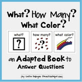 What? How Many? What Color? Adapted Book for Children with Autism – The ...