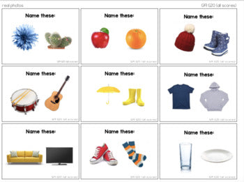 Select & Label Two Items Task Cards [ABLLS-R Aligned C40, C41, G19, G2 ...