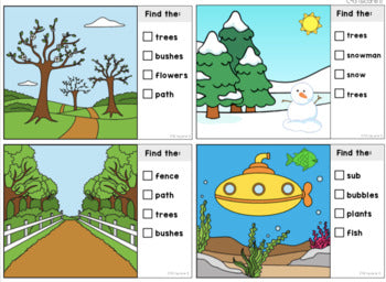 Find Objects in a Scene Task Cards [ABLLS-R Aligned C43, C44] – The ...