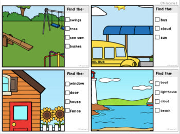 Find Objects in a Scene Task Cards [ABLLS-R Aligned C43, C44] – The ...